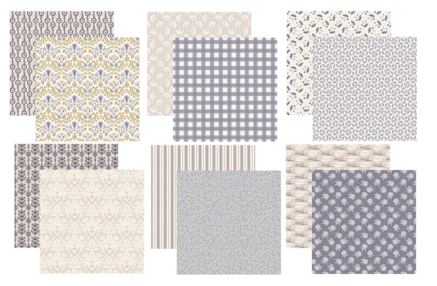 French Country 12x12 Scrapbook Paper Assortment Set - 6 Sheets ...