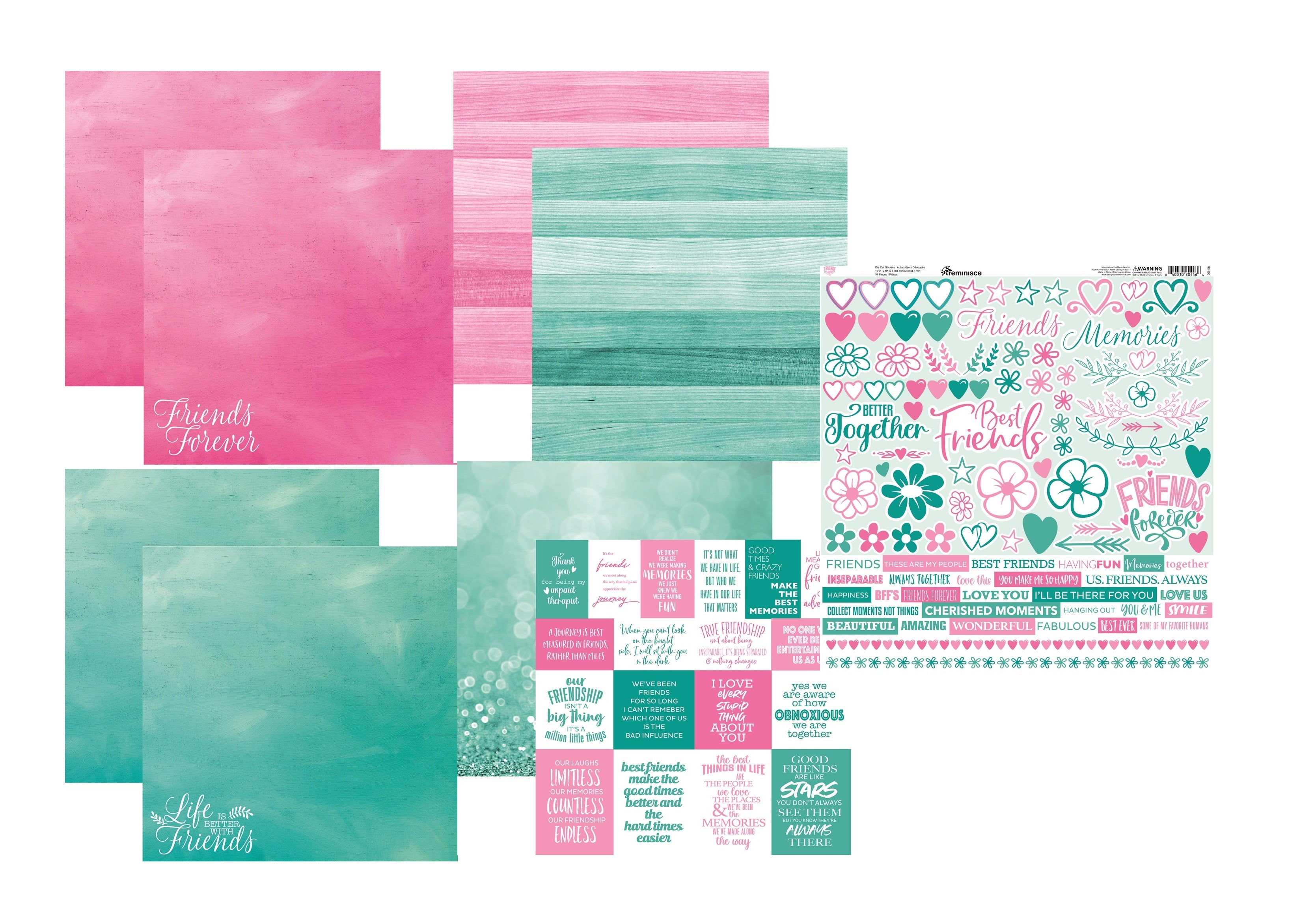 Friends Forever - 12x12 Scrapbooking Papers and Stickers Set – Country ...