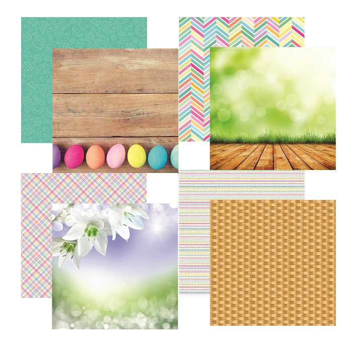Easter Time - 12x12 Scrapbook Paper Assortment Set - 4 Sheets – Country ...