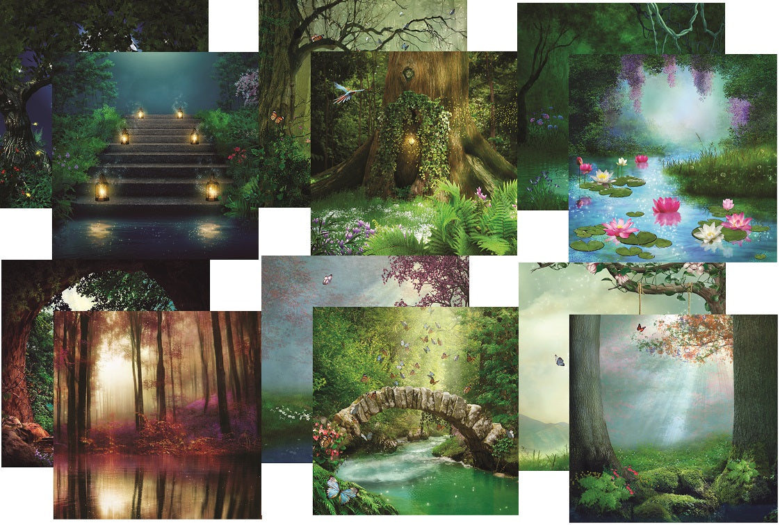 Enchanted Forest - 12X12 Scrapbook Paper Assortment Set - 6 Sheets ...