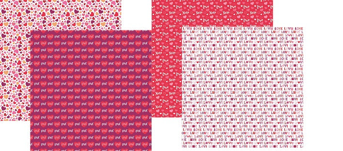 True Love Valentine 12x12 Scrapbook Paper Set - 4 Sheets – Country Croppers