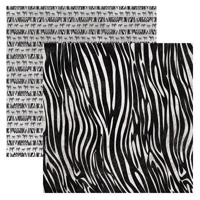 Safari - Zebra Print 12x12 Scrapbook Paper - 5 Sheets – Country Croppers