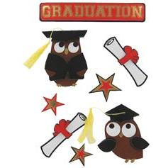 3-D GRADUATION OWLS Stickers – Country Croppers