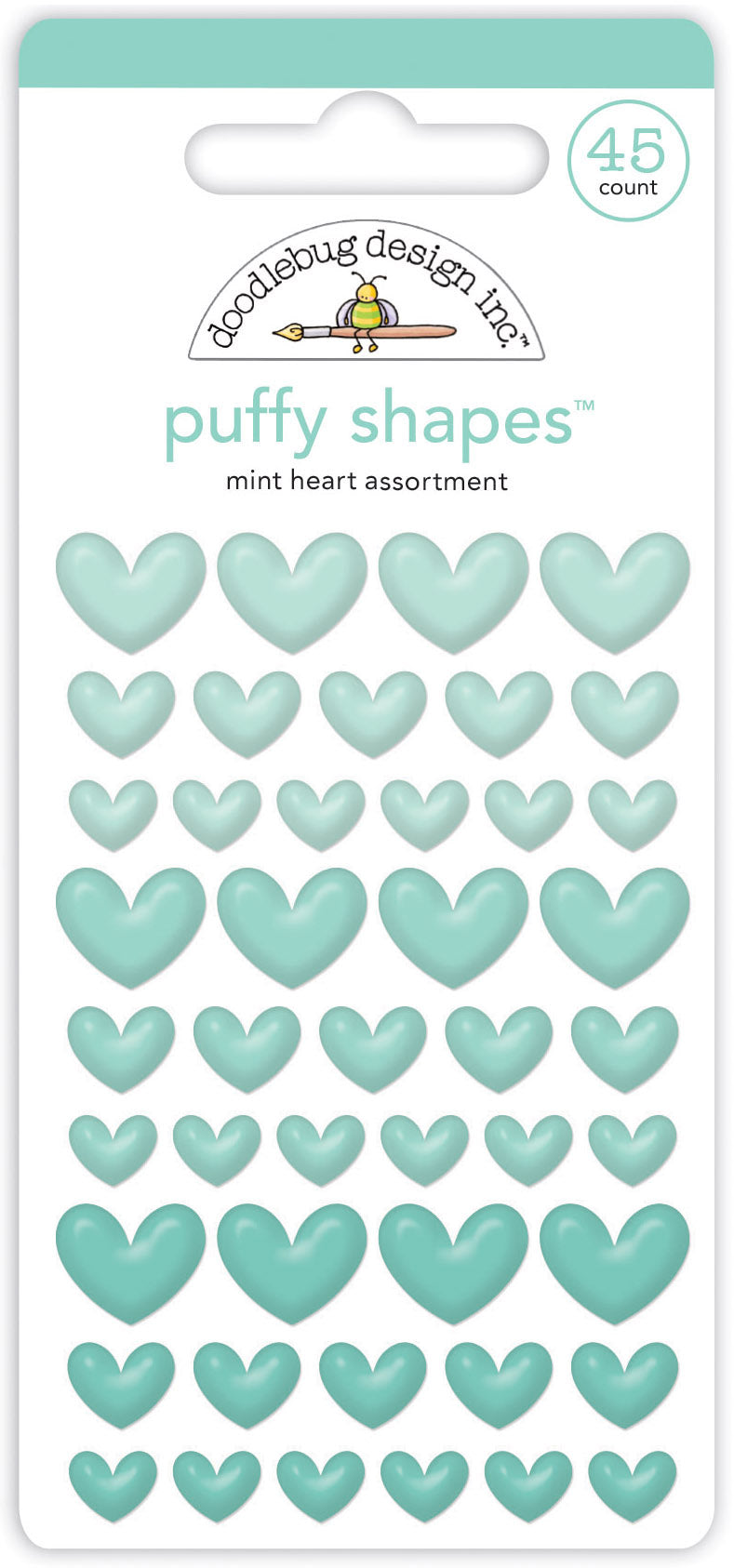 Mint Heart Puffy Shapes Stickers – Country Croppers