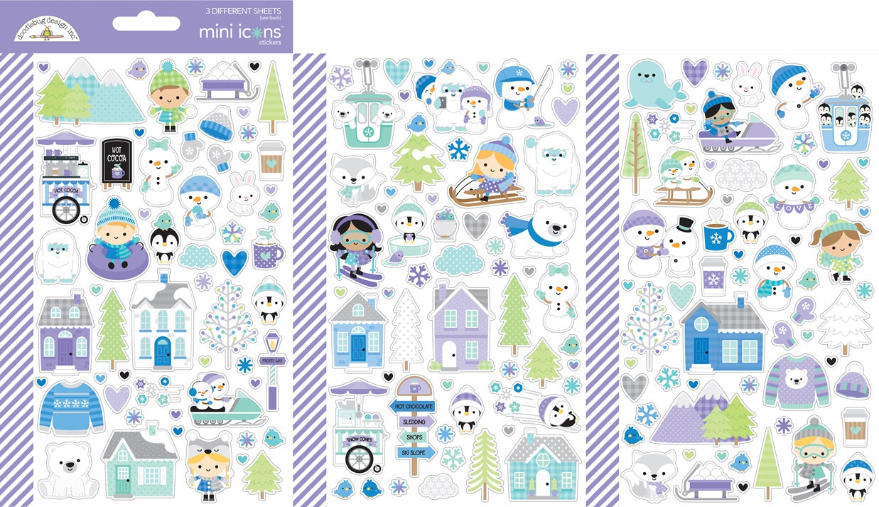 Snow Much Fun Mini Icons Stickers Set - 3 Sheets! – Country Croppers
