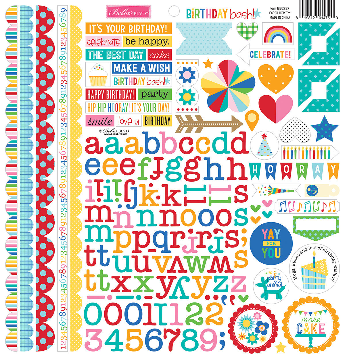 Birthday Bash 12x12 Sticker Sheet – Country Croppers