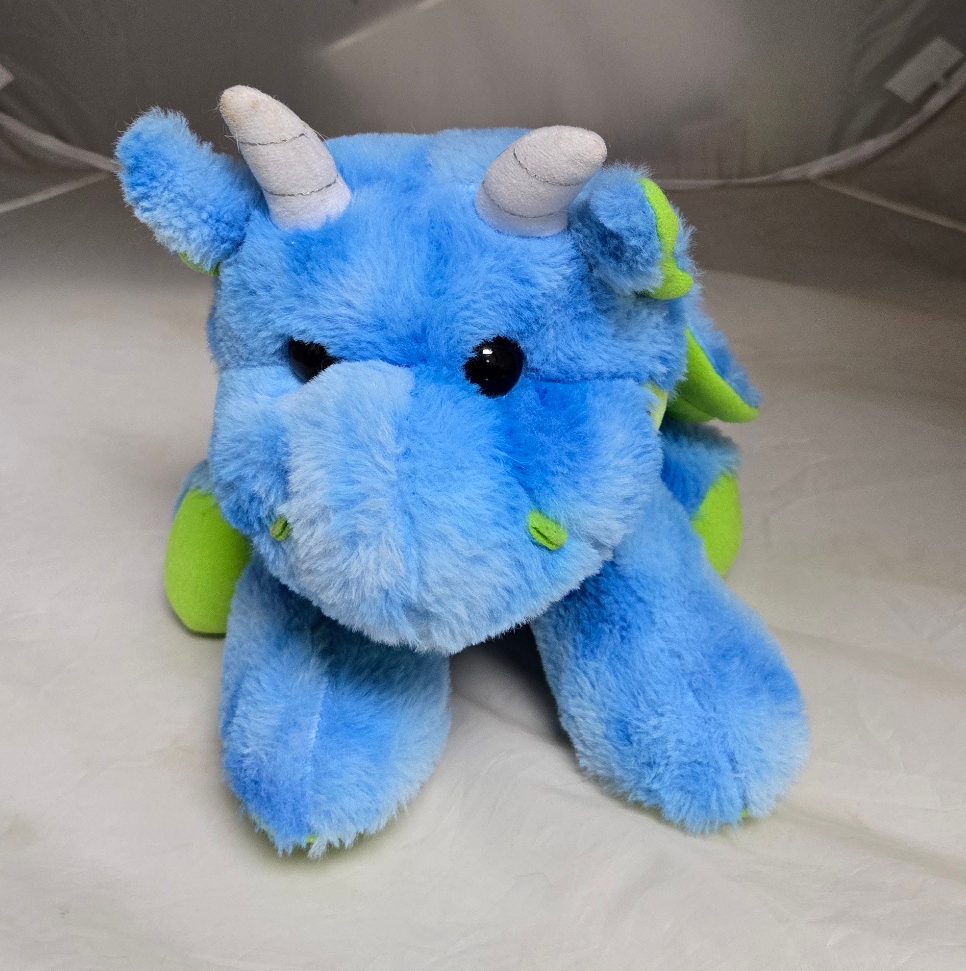 Blue Green Fluffy Plush Dragon – Country Croppers