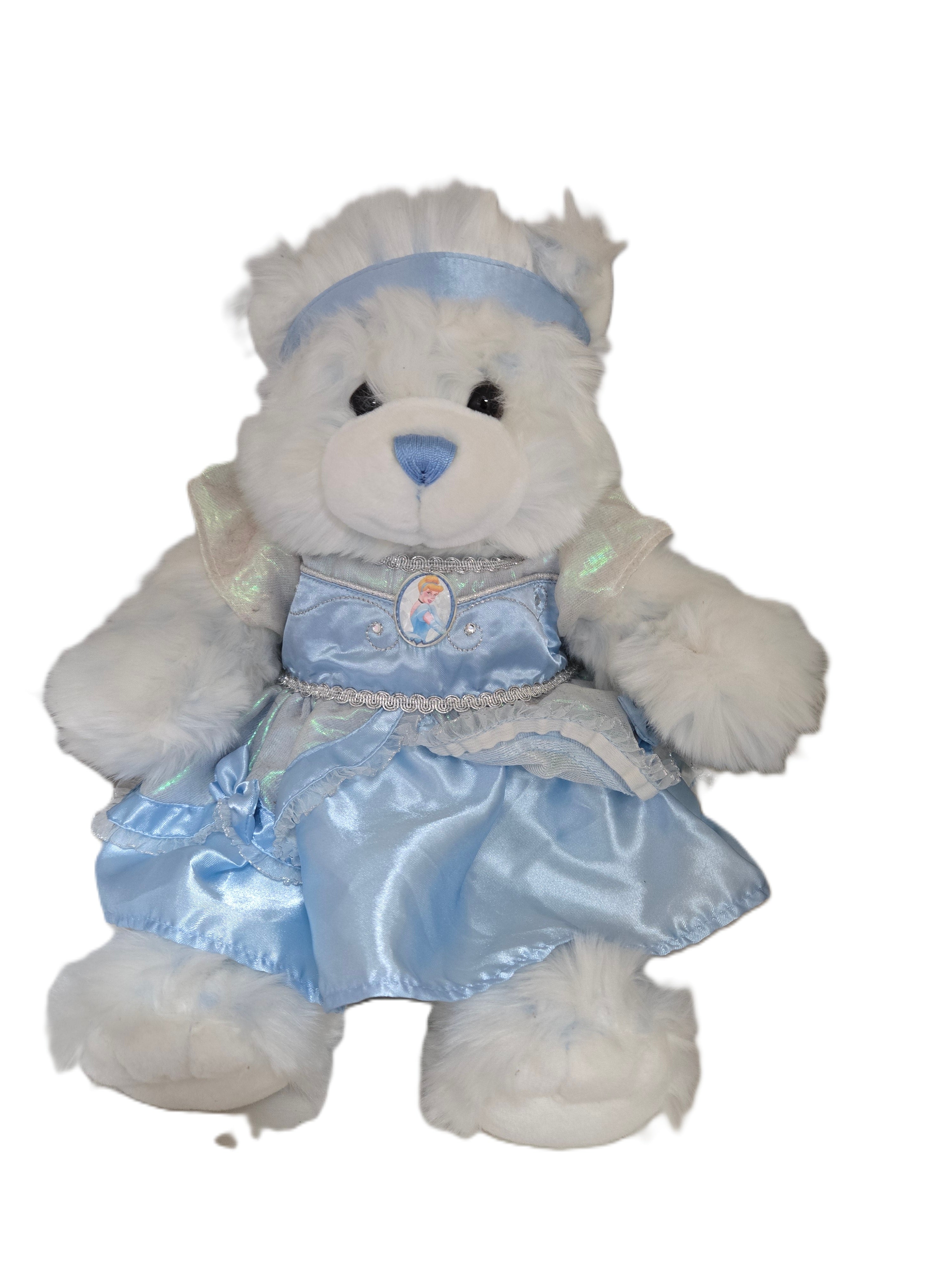 Cinderella Build a Bear Blue Tipped Fur Plush Bear with Costume ...