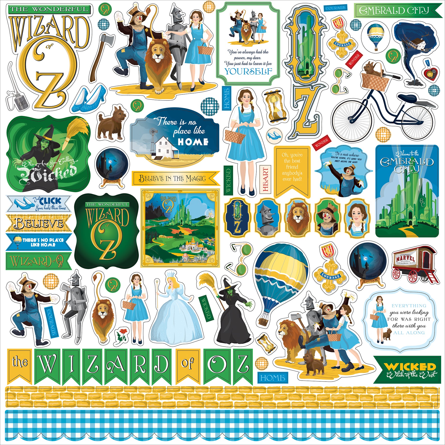 Wizard Of Oz 12x12 Element Stickers – Country Croppers