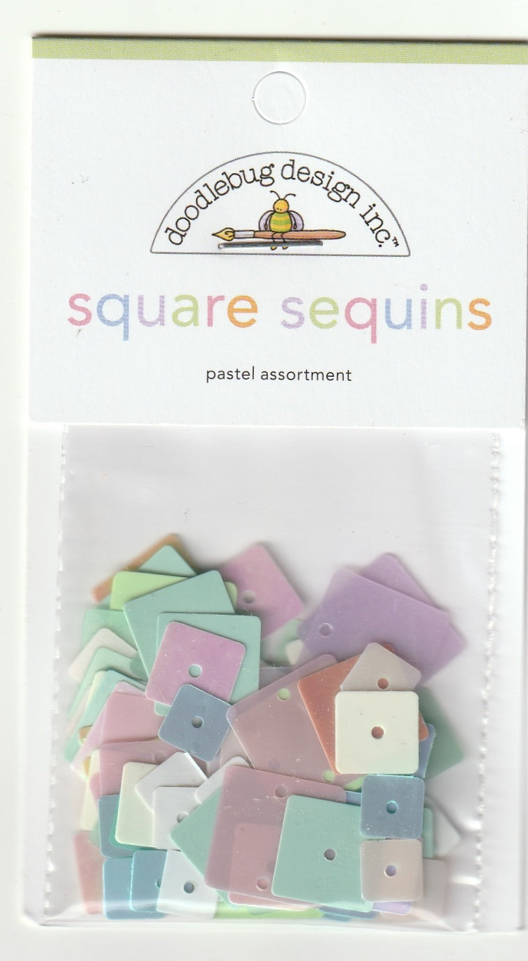 Pastel Square Sequins Mix - Doodlebug Designs – Country Croppers
