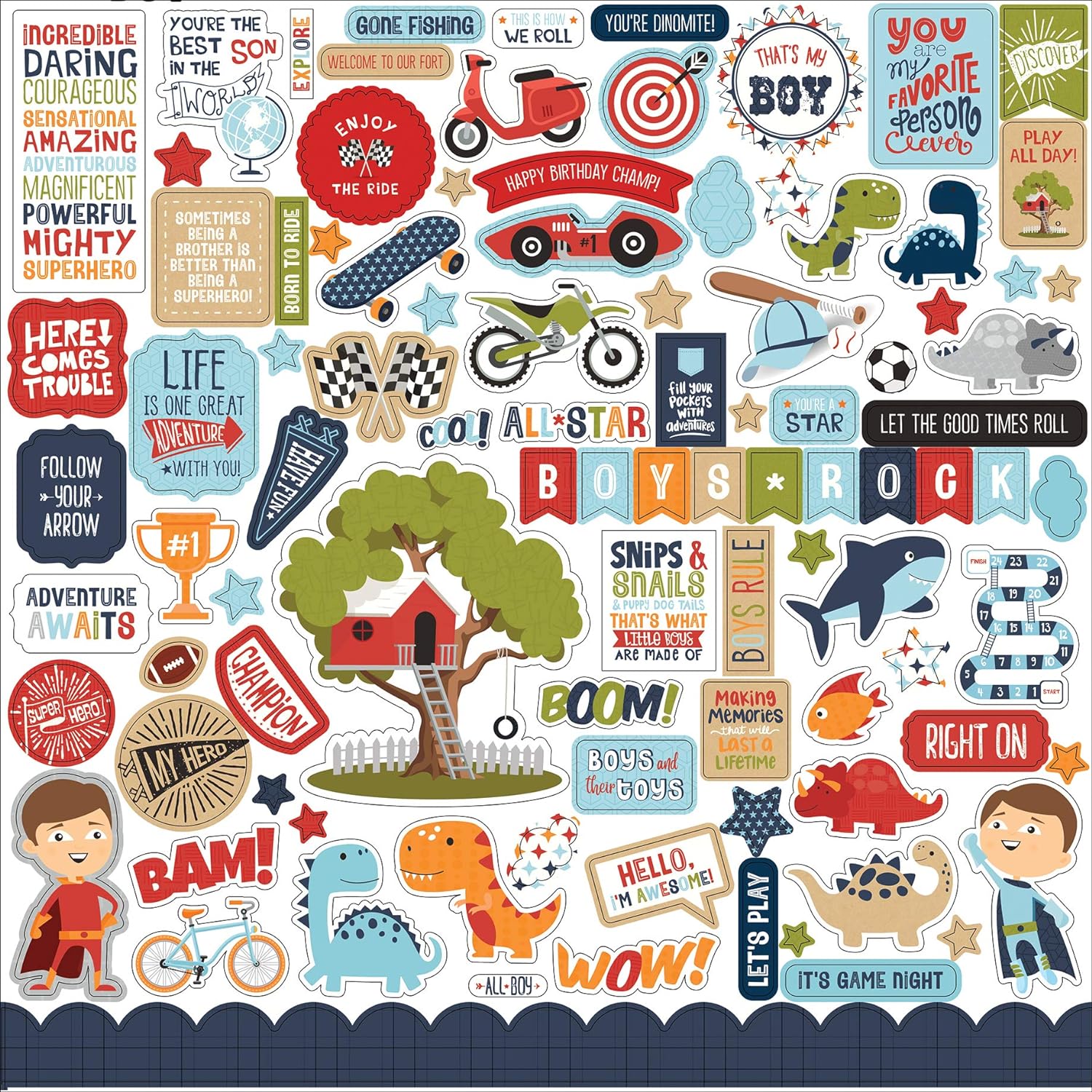 All Boy Element Stickers 12x12 – Country Croppers