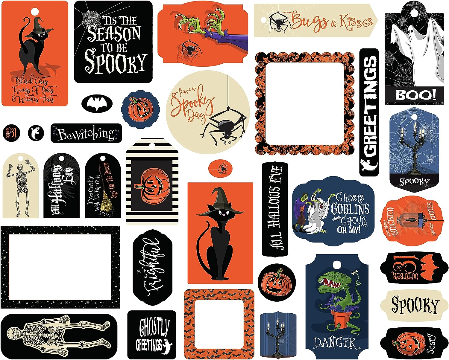 Hocus Pocus Halloween Frames and Tags Die Cut Set – Country Croppers