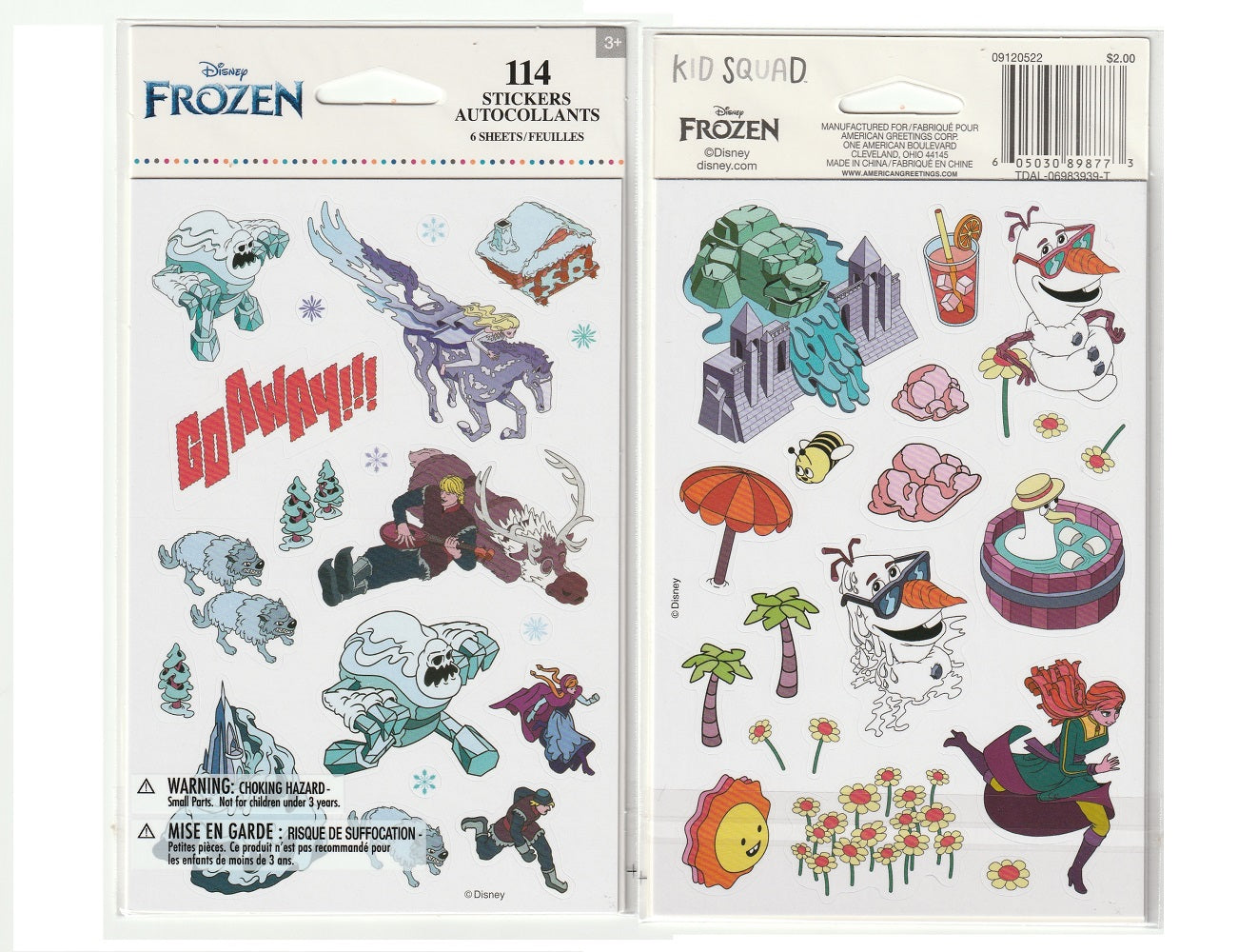 Frozen Sticker Pack - 6 Sheets - 114 Stickers – Country Croppers