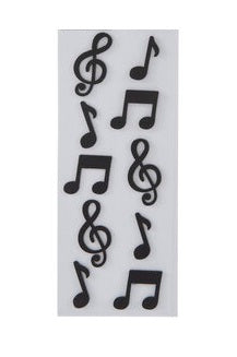 Gemstones Rhinestones Stickers - Black Music Note Rhinestones – Country ...