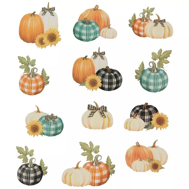 Buffalo Plaid Fall Pumpkins Stickers - 2 Sheets – Country Croppers