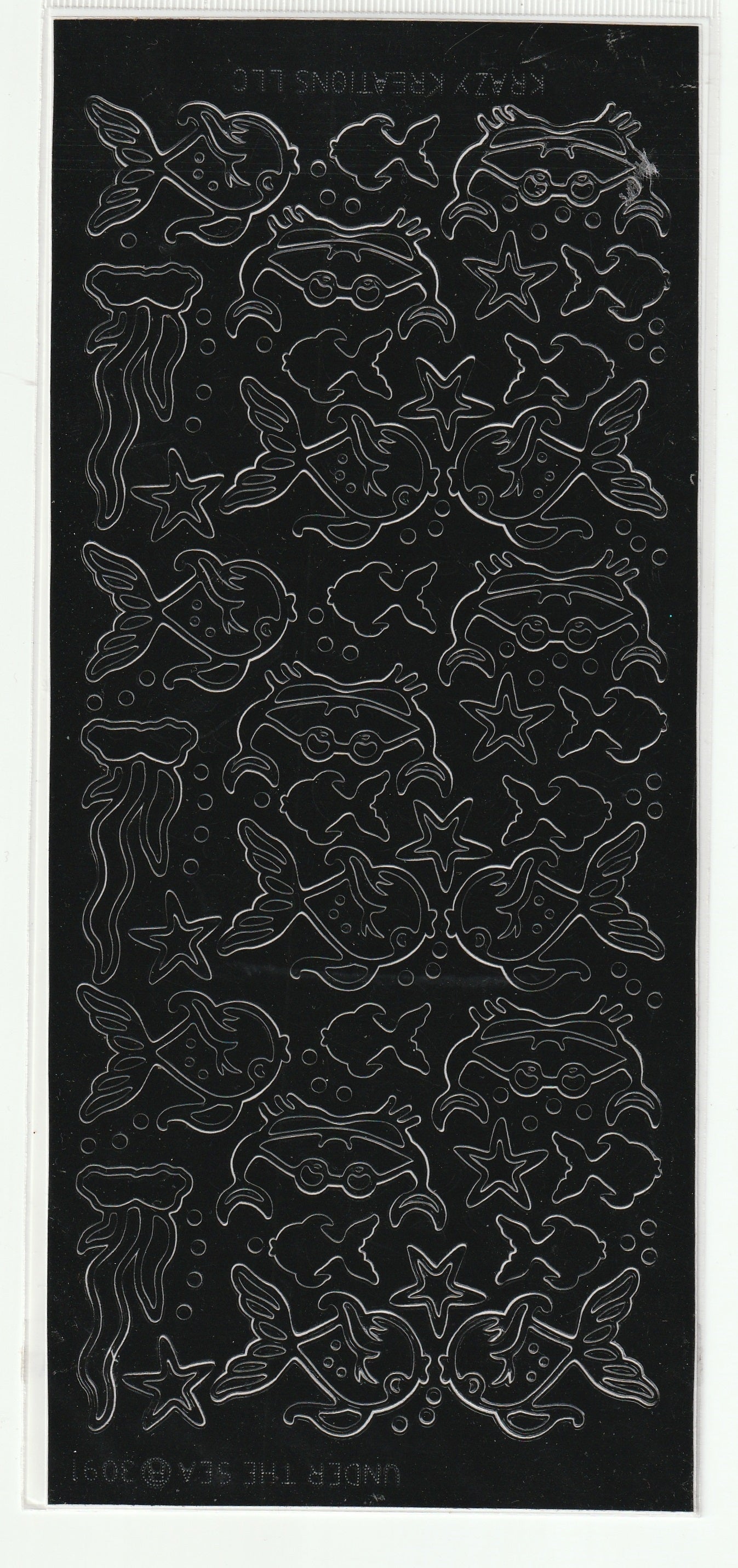 Fish and Sea Creatures Black Outline Stickers – Country Croppers