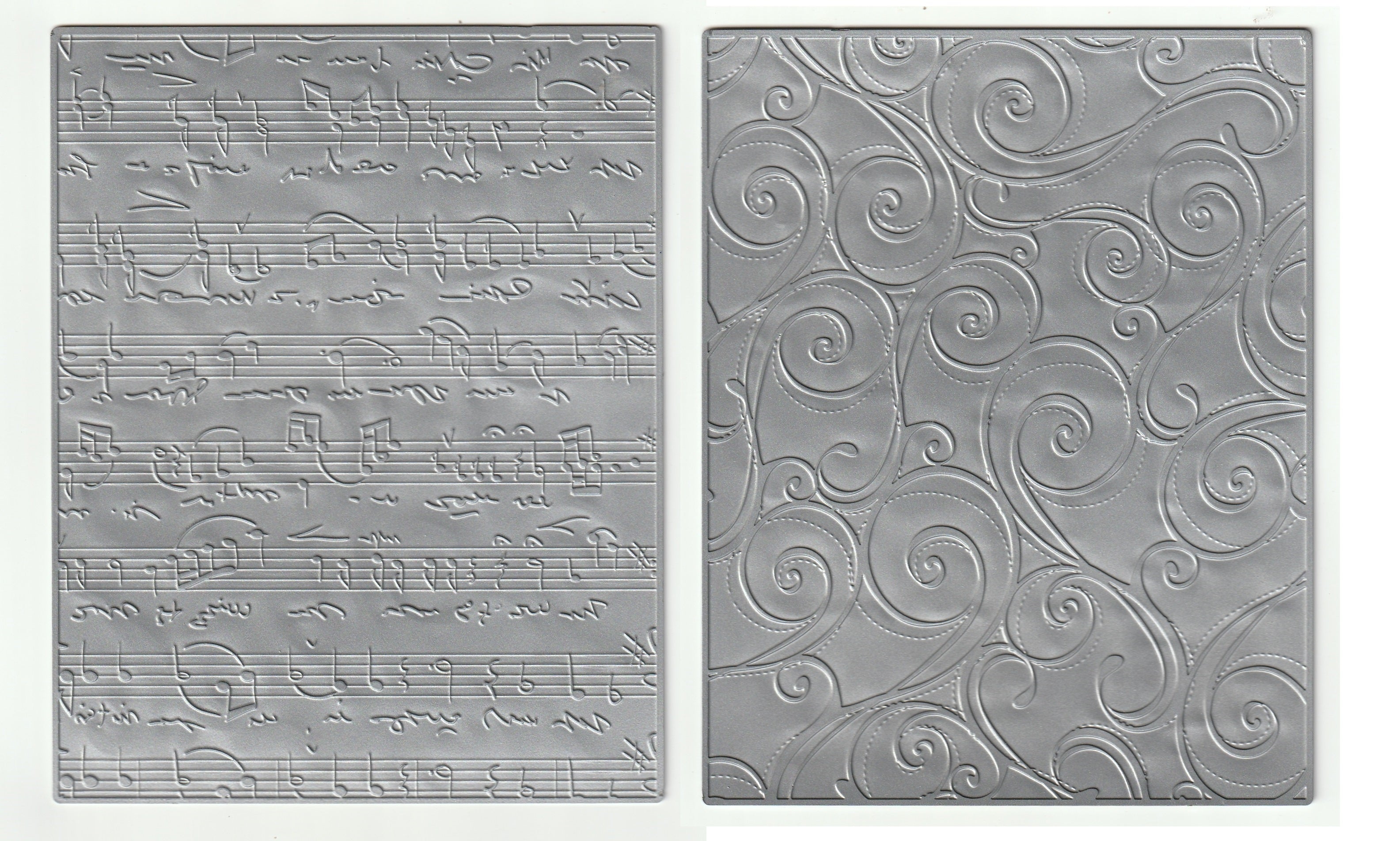 Metal Texture Plate - Double Sided Music Notes and Swirls – Country ...