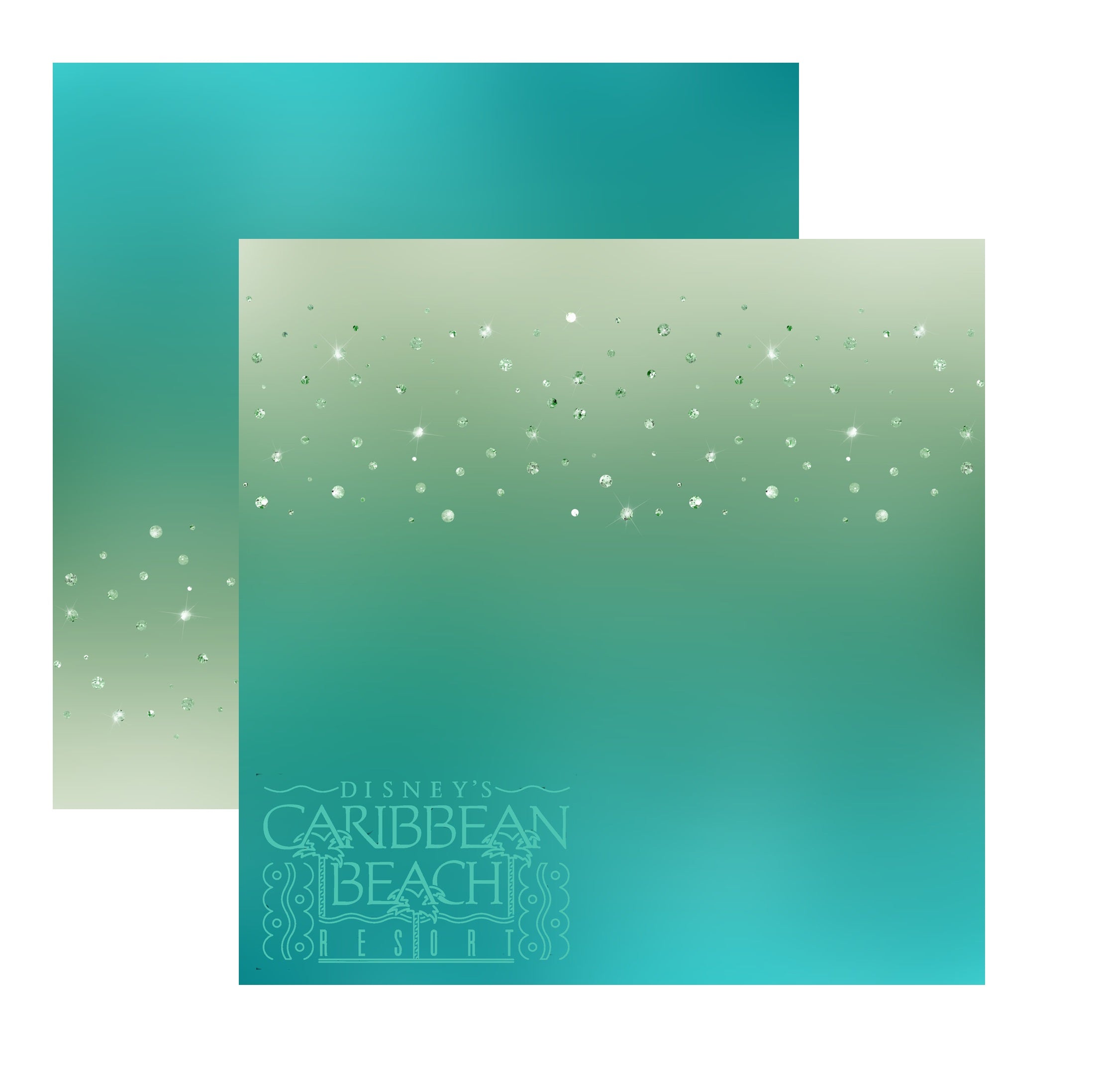 Disney World Caribbean Beach Resort 12X12 Scrapbook Paper – Country ...