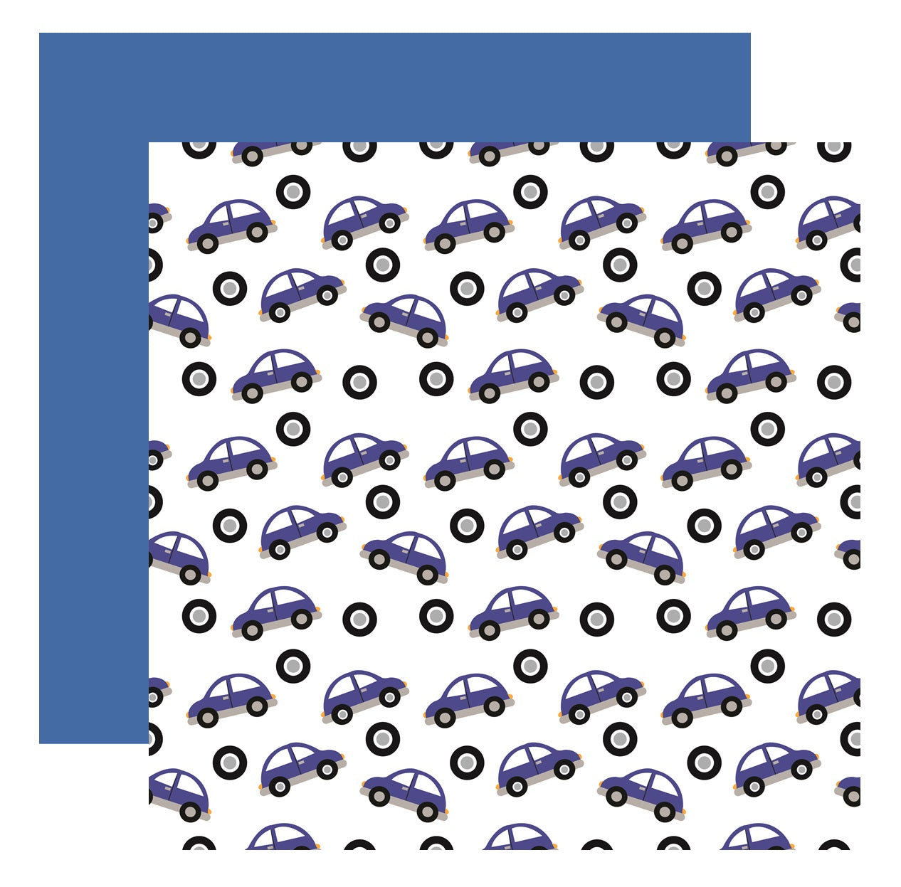 Blue Cars - Playtime 12x12 Scrapbook Paper – Country Croppers