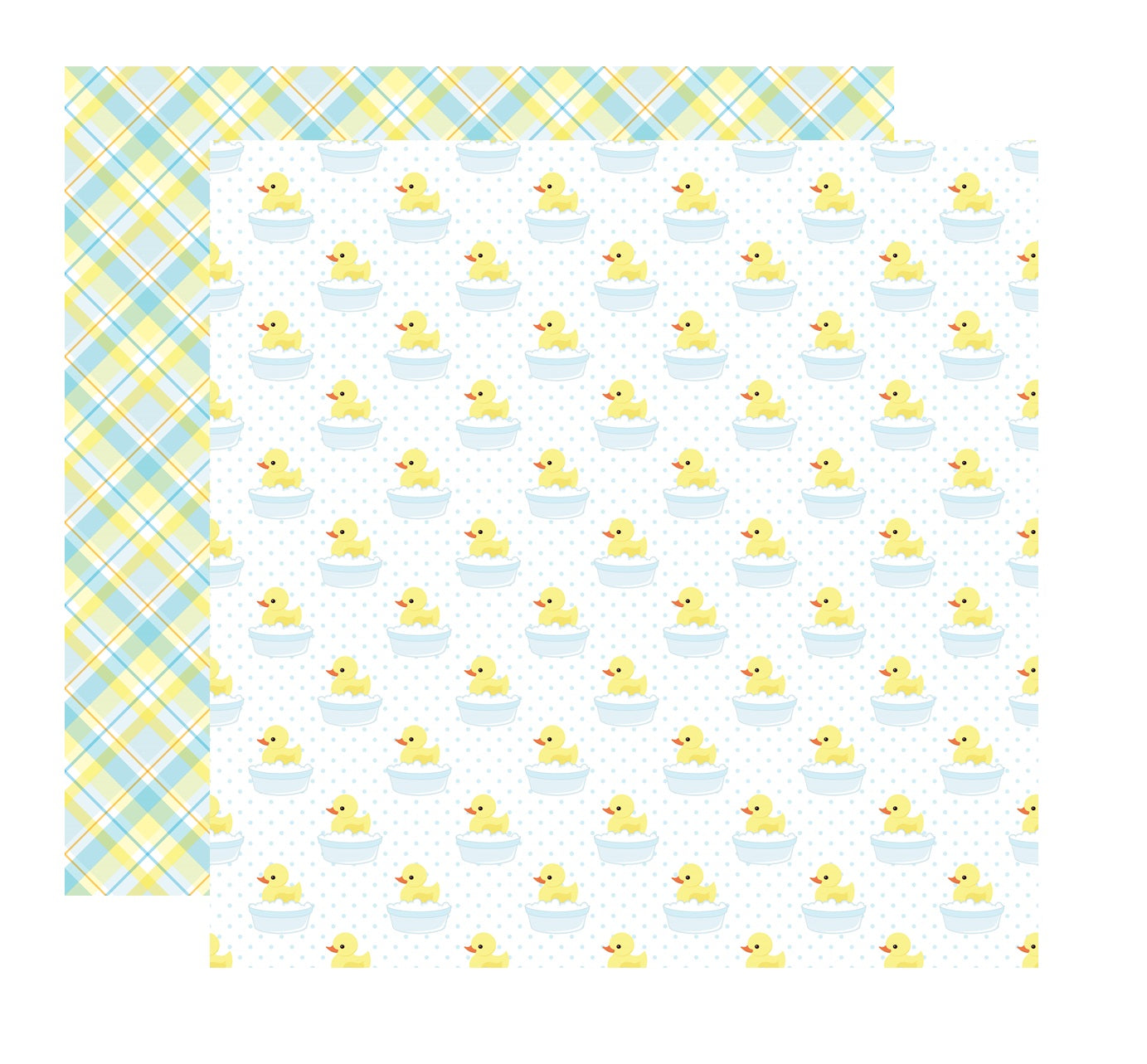 Ducks in Tub - Rubber Duck 12x12 Scrapbook Paper – Country Croppers