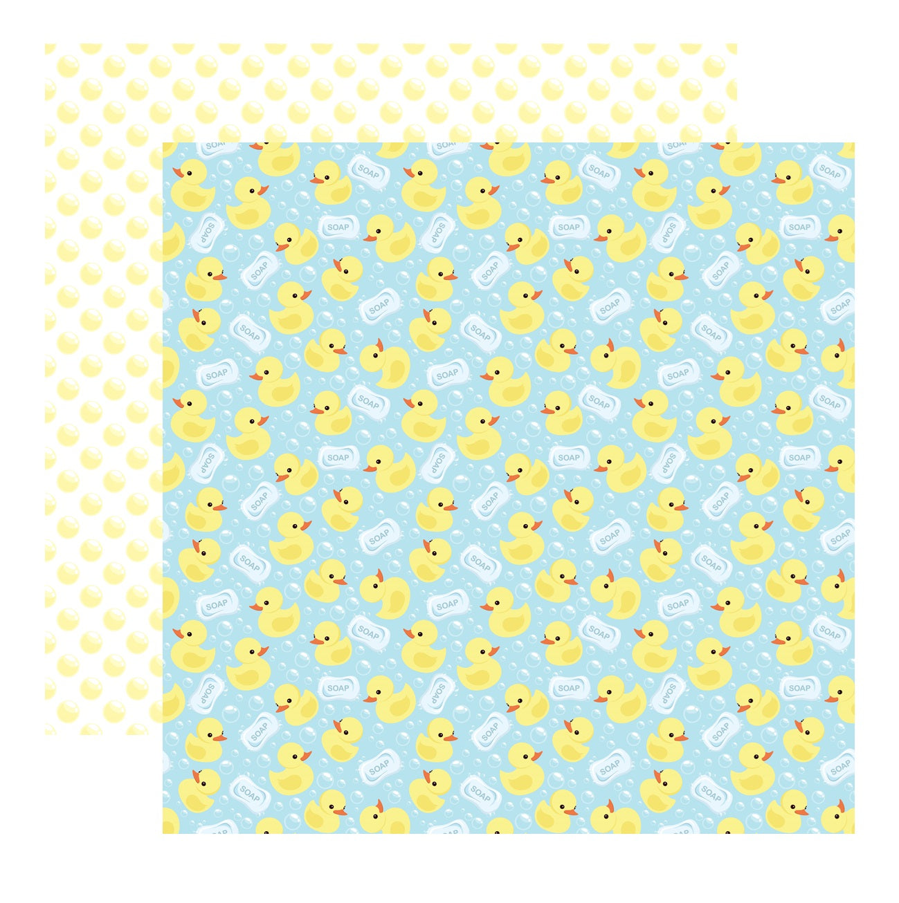 Ducks with Soap - Rubber Duck 12x12 Scrapbook Paper – Country Croppers