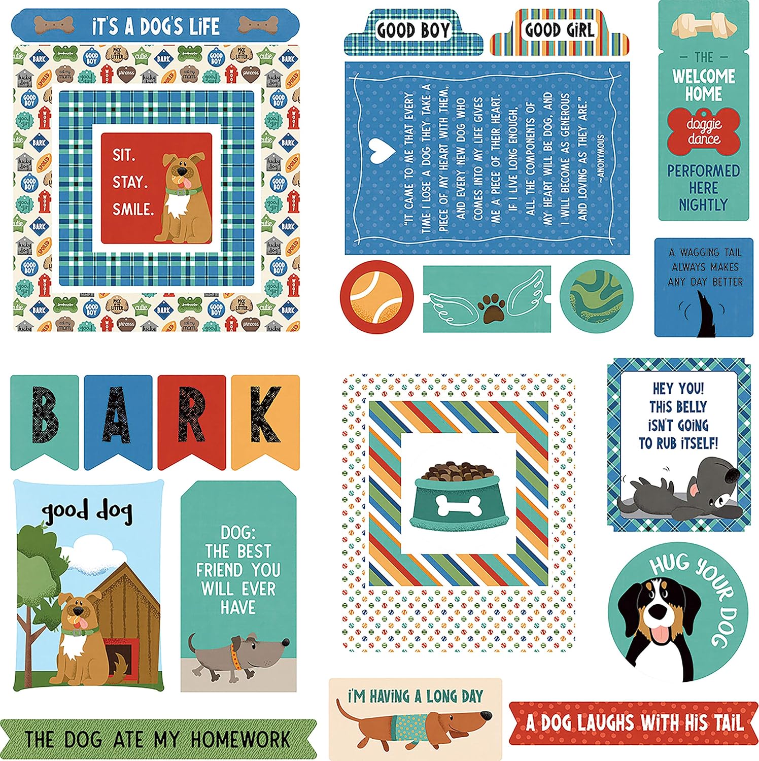Fetch Dog Ephemera Die Cut Set – Country Croppers