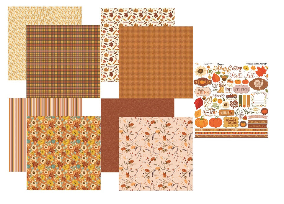 Happy Fall 12x12 Fall Scrapbook Papers and Stickers Set- – Country Croppers