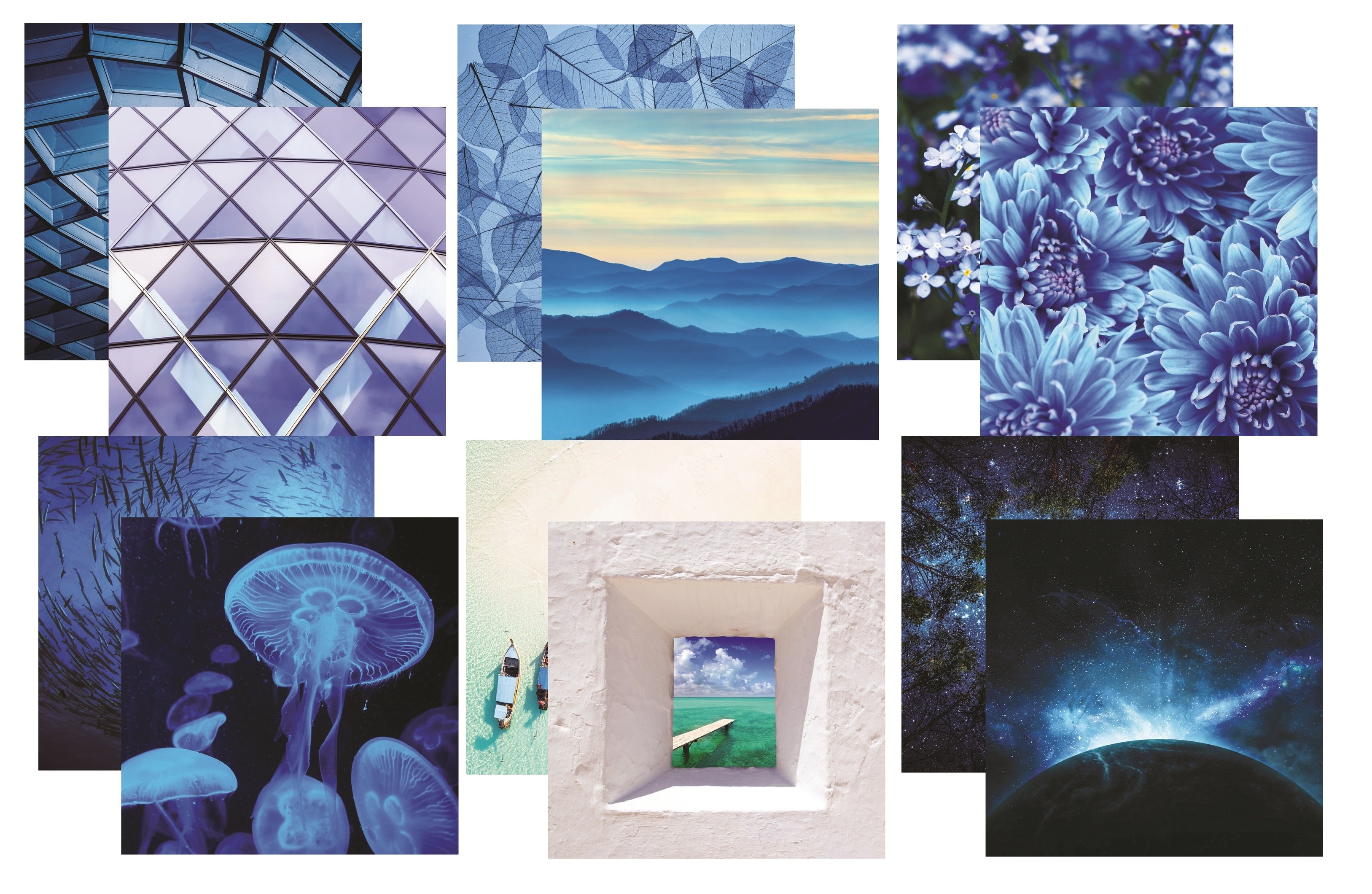 Blue Mood 12x12 Scrapbook Paper Assortment Set - 6 Sheets – Country ...