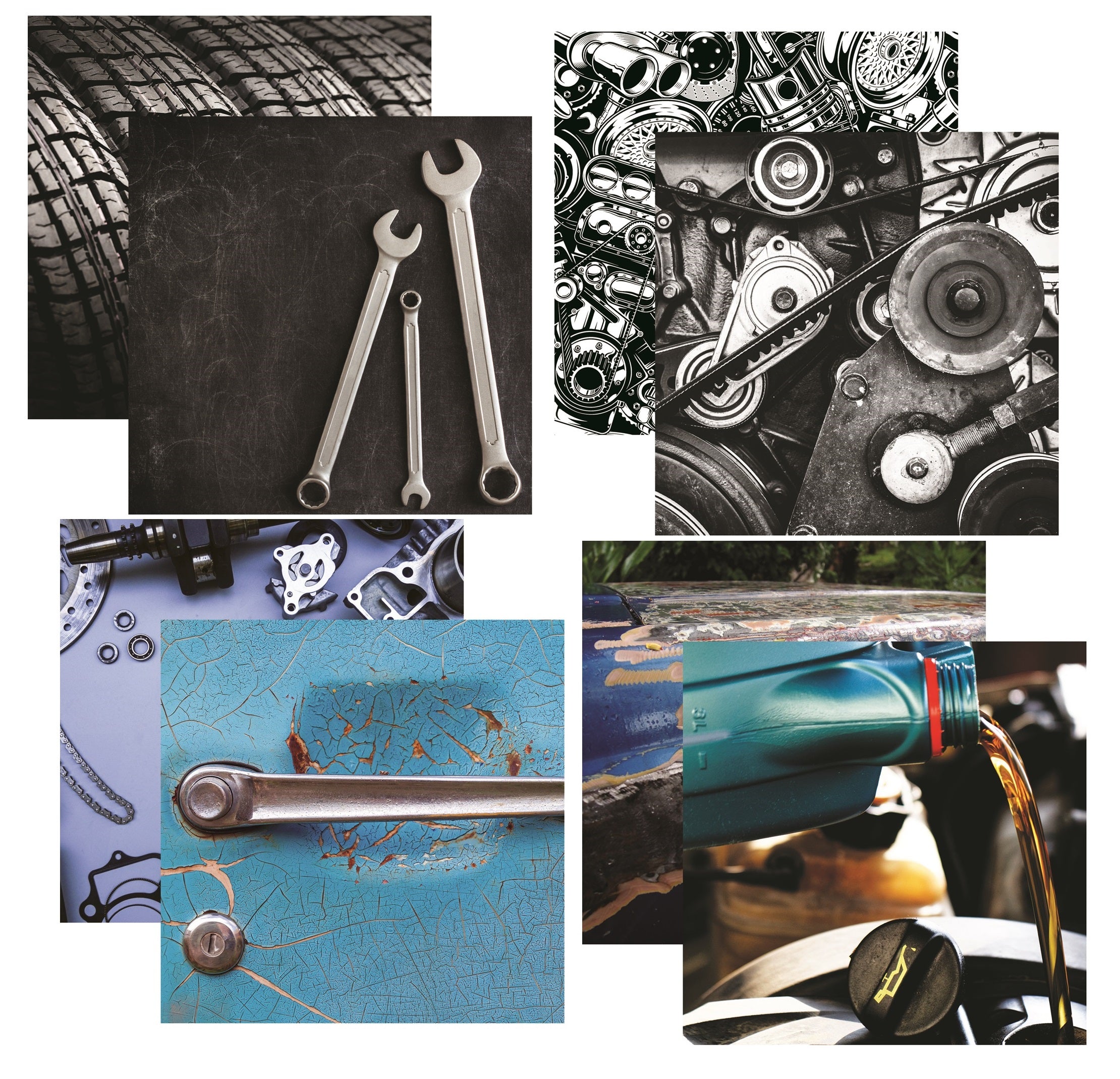 Garage Life - 12x12 Scrapbook Paper Assortment Set - 4 Sheets – Country ...
