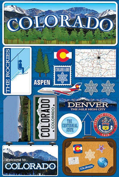 Colorado 3d State Stickers - Jet Setters 2.0 – Country Croppers