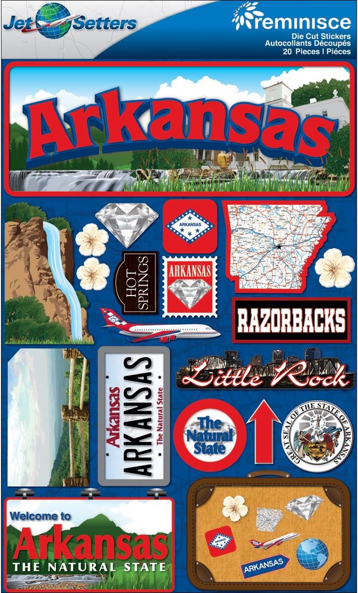 Arkansas 3d State Stickers - Jet Setters 2.0 – Country Croppers