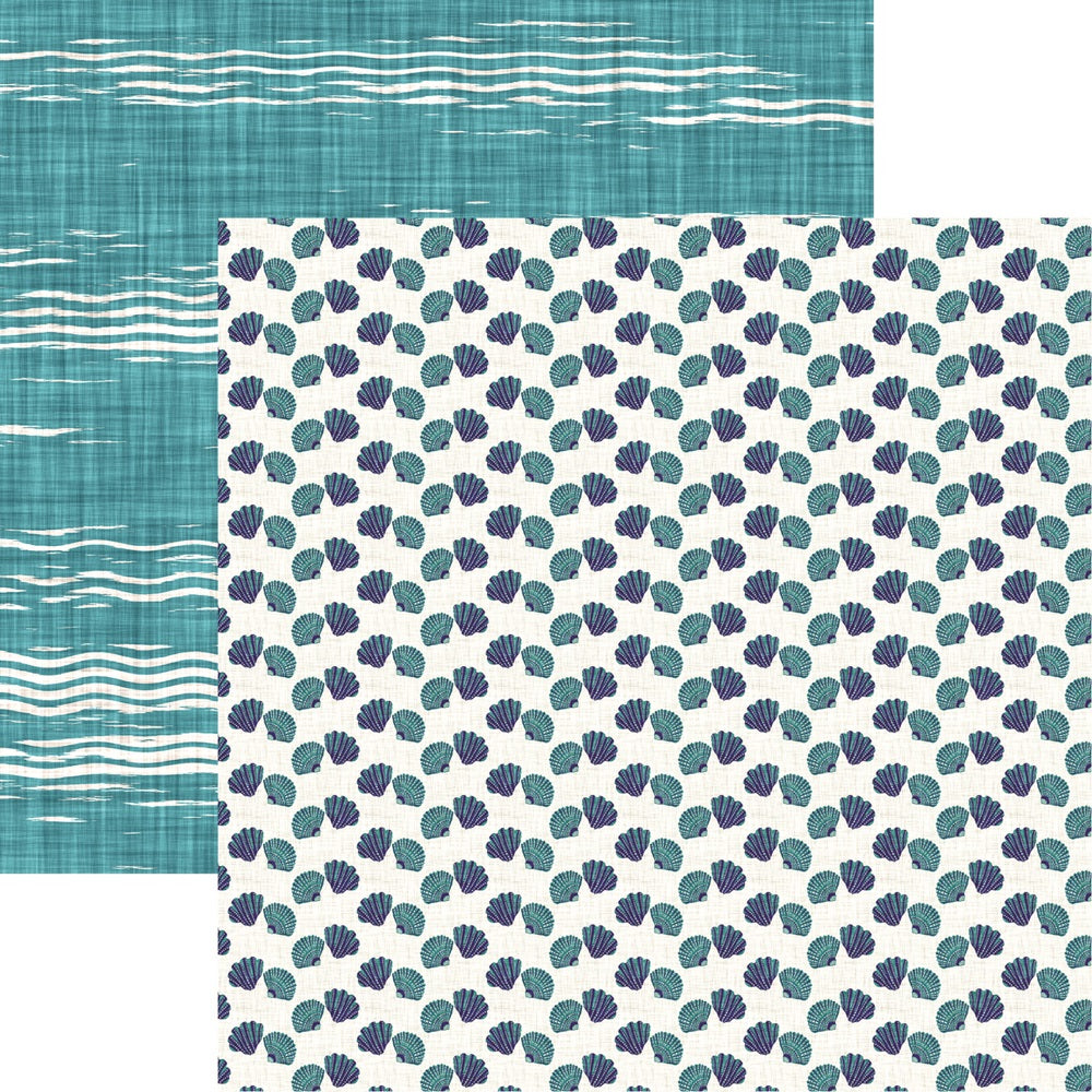 Seashells - Nautical Mood 12x12 Scrapbook Paper – Country Croppers