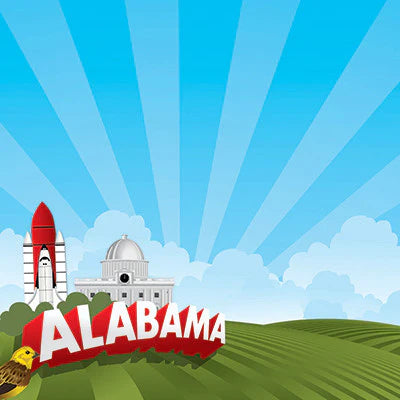 12x12 Alabama State Travel Scrapbook Paper – Country Croppers