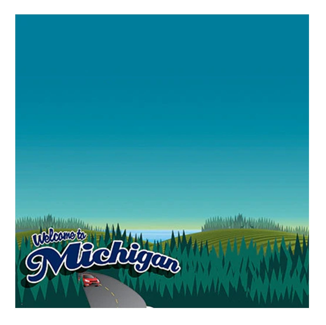 12x12 Michigan State Travel Scrapbook Paper – Country Croppers