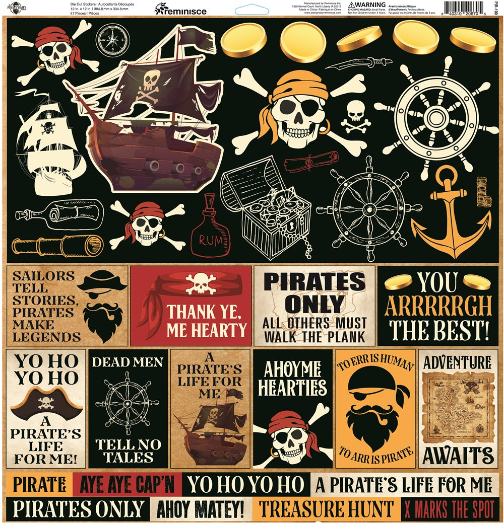 A Pirates Life 12x12 Sticker Sheet – Country Croppers