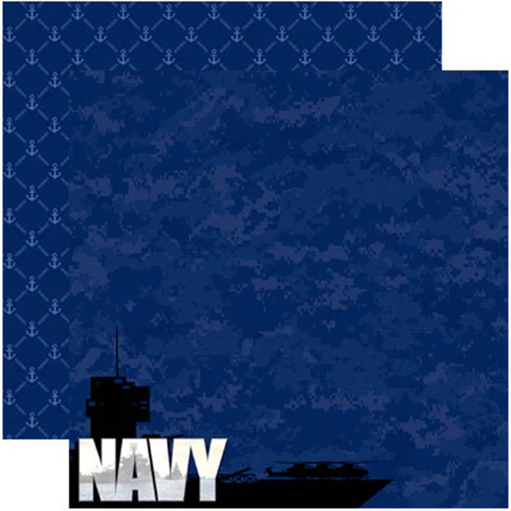 Navy Signature Series12x12 Scrapbooking Paper – Country Croppers