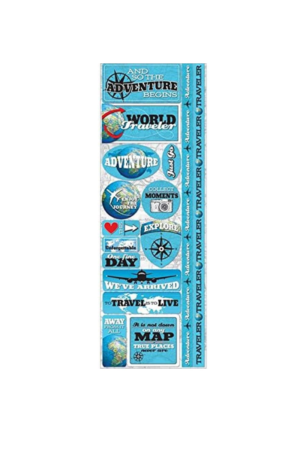 Travel Quote Scrapbook Stickers - Signature Series by Reminisce ...