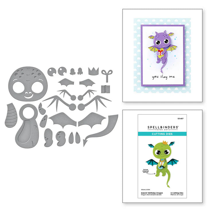 Dancin' Birthday Dragon Etched Dies by Spellbinders – Country Croppers