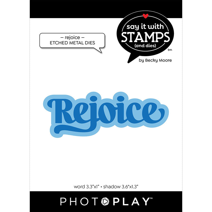 Rejoice Metal Word Die - Photoplay – Country Croppers