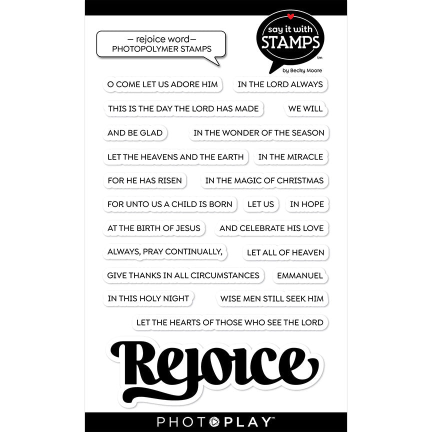 Rejoice Word Stamps Set by Photo Play – Country Croppers