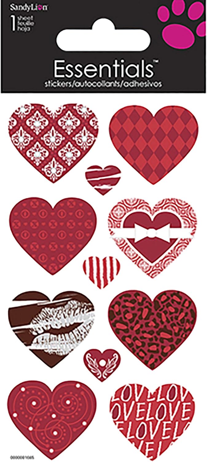 Patterned Heart Essentials Dimensional Stickers – Country Croppers