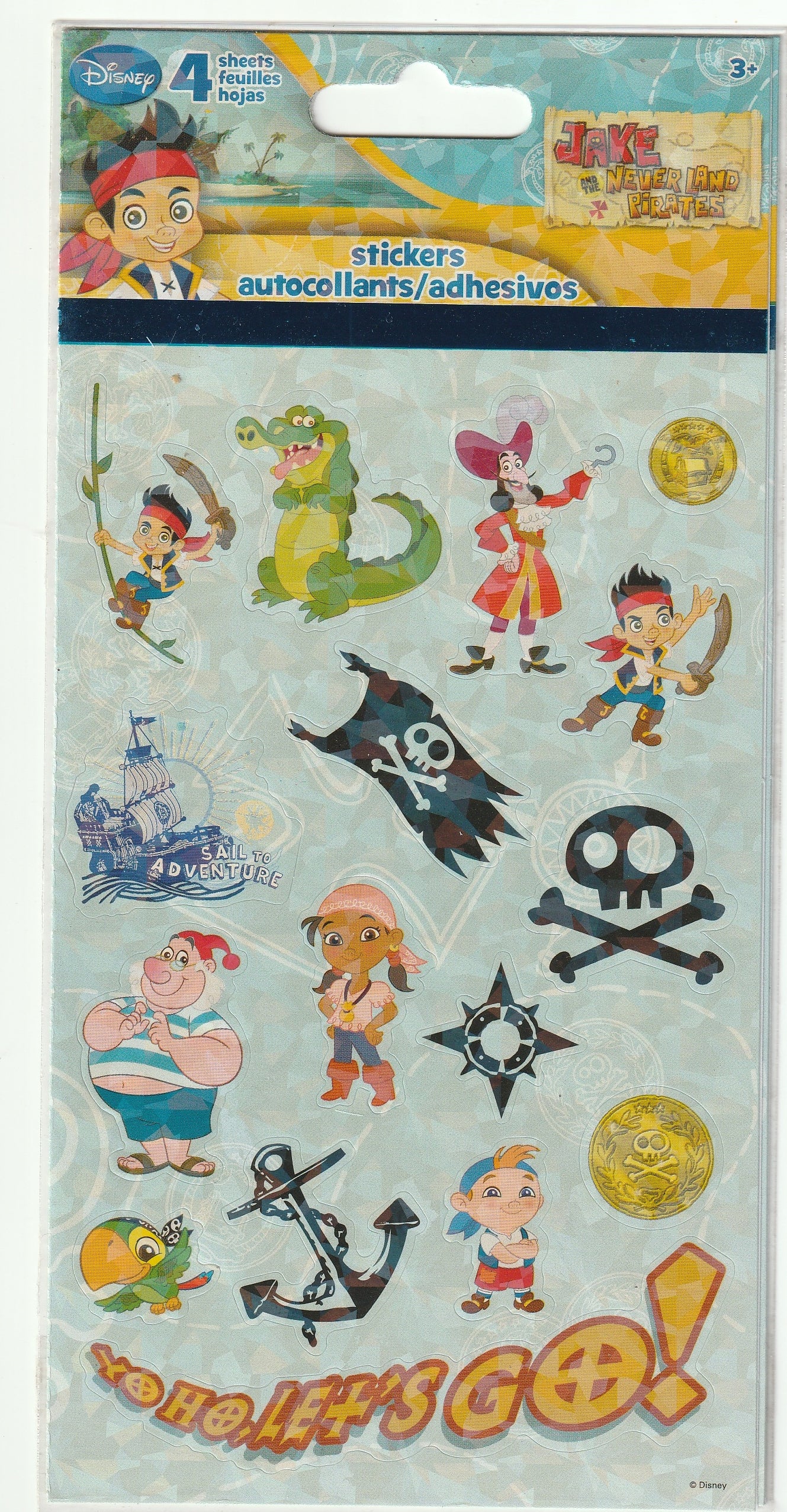 Disney Jake and the Never Land Pirates Stickers - 4 Sheets – Country ...