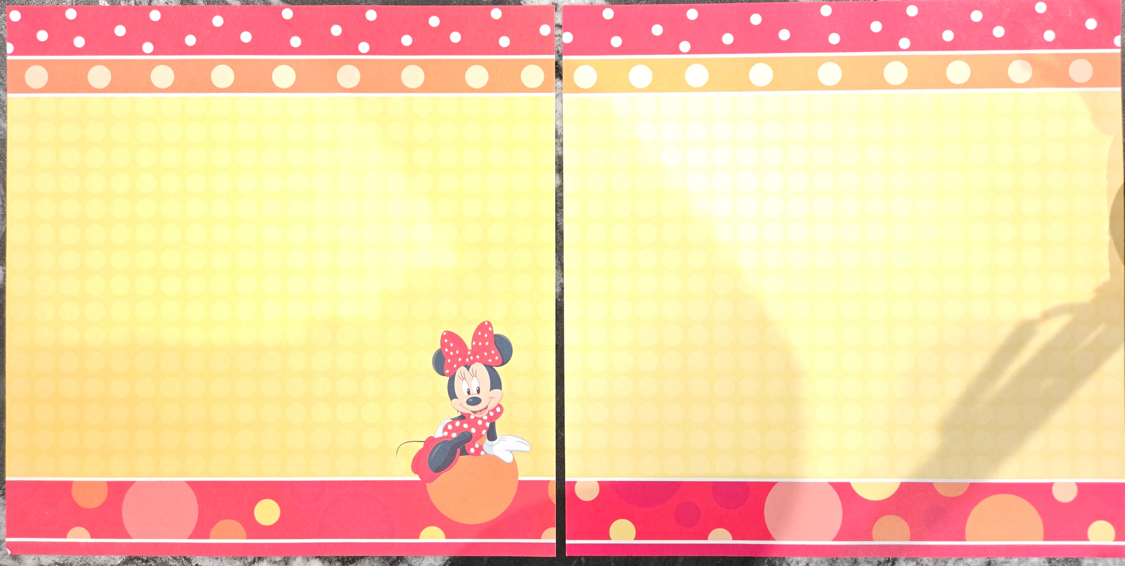 Minnie Mouse Scrapbook Paper Set - 2 Pieces – Country Croppers