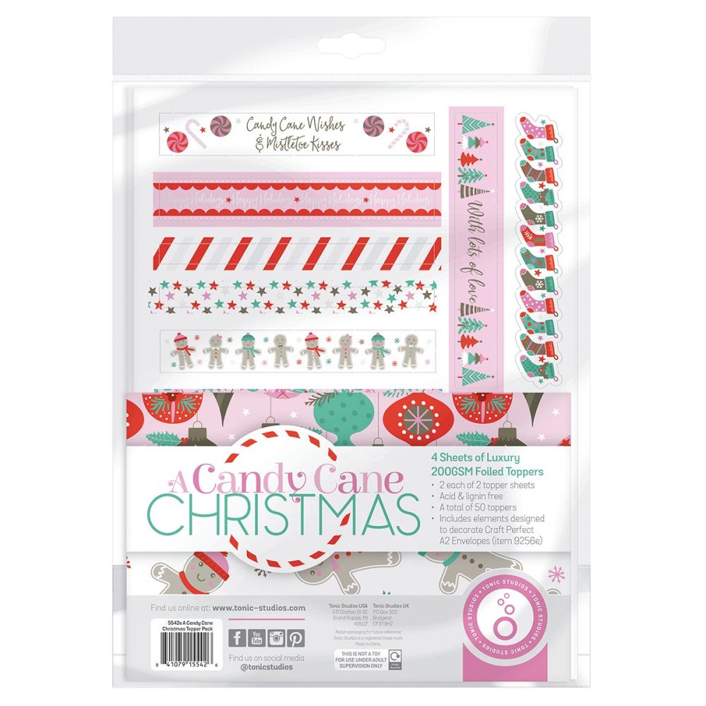 A candy Cane Christmas Foiled Toppers – Country Croppers