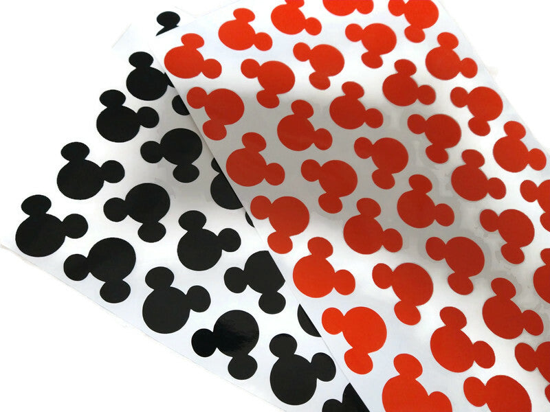 Halloween Disney Mickey Mouse Head Die Cut Vinyl Stickers Orange/Black ...