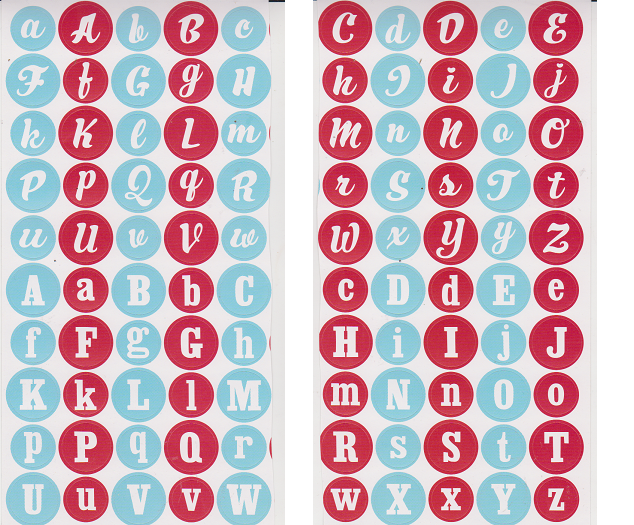 Alphabet Stickers - Blue & Red – Country Croppers