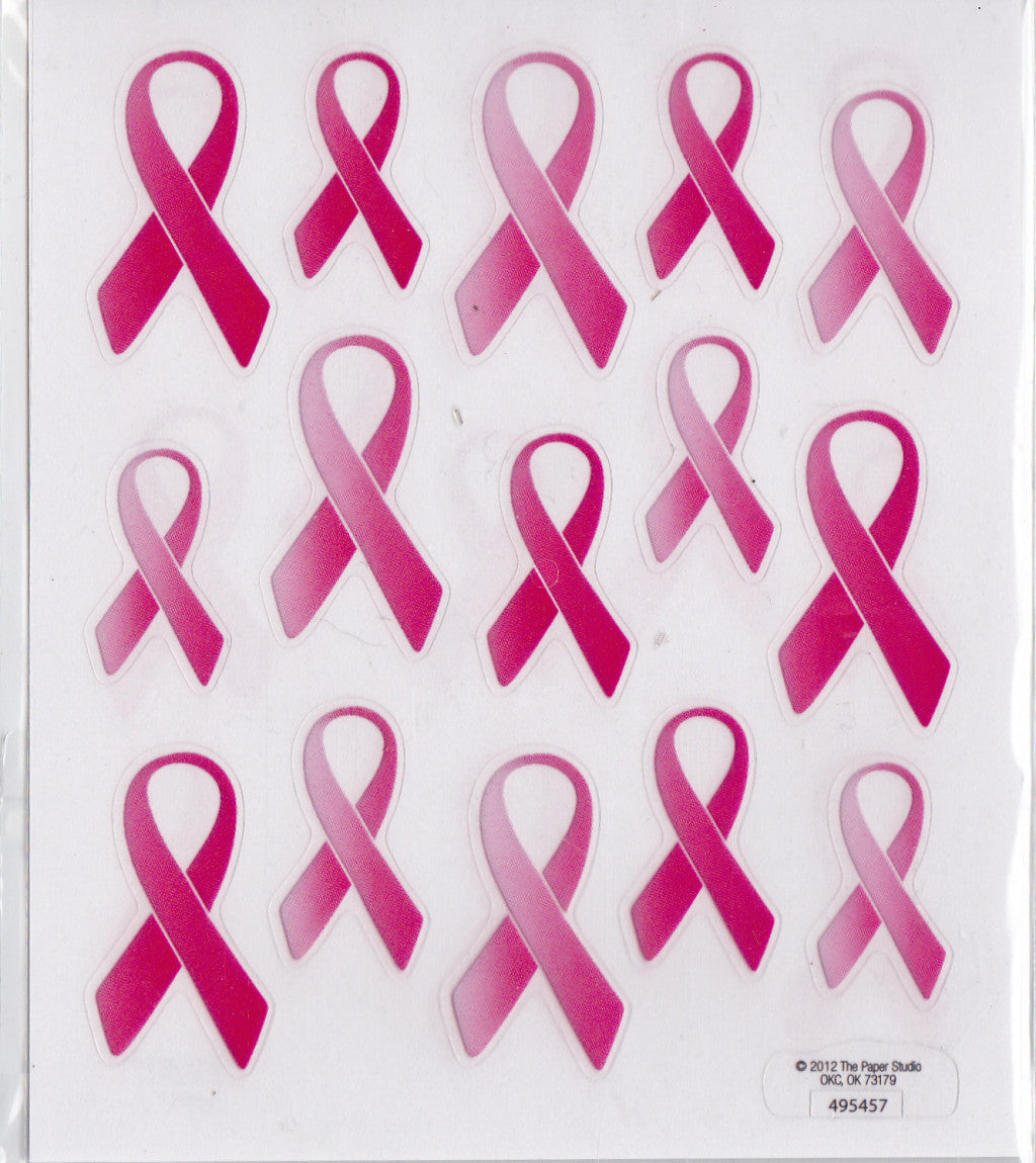 Breast Cancer Pink Ribbon Stickers - 2 Sheets – Country Croppers