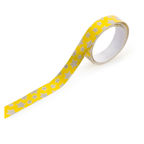 Gold Sparkle Foil Tape with Stars, 3 yds – Country Croppers