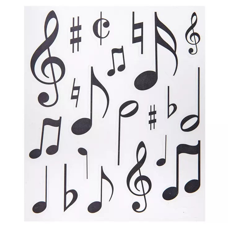 2 Sheets - Music Notes Stickers – Country Croppers