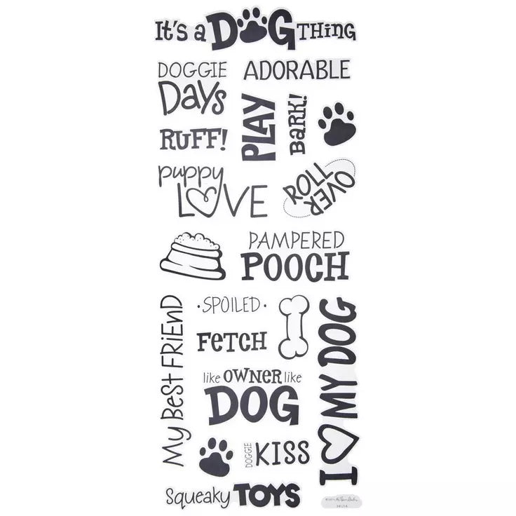 Large DOG SAYINGS Stickers - Black/White – Country Croppers
